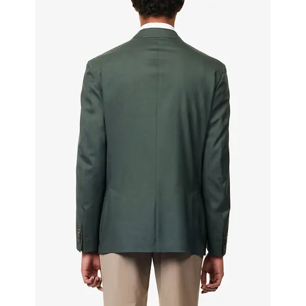Corneliani Regular-fit Notch-lapels Wool And Silk Blazer