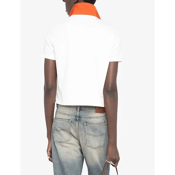 Zadig&Voltaire Logo-embroidered Cotton Polo Shirt - Cream