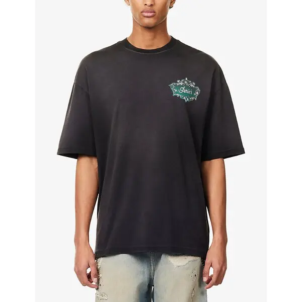 Amiri Chateau Crest Printed Cotton-jersey T-shirt