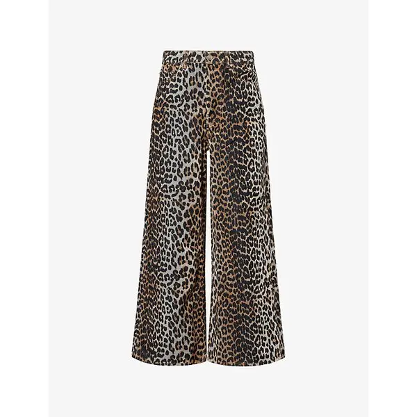 GANNI Wide-leg Velvet Jeans