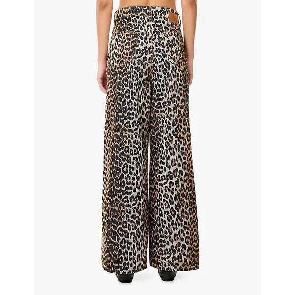 GANNI Wide-leg Velvet Jeans