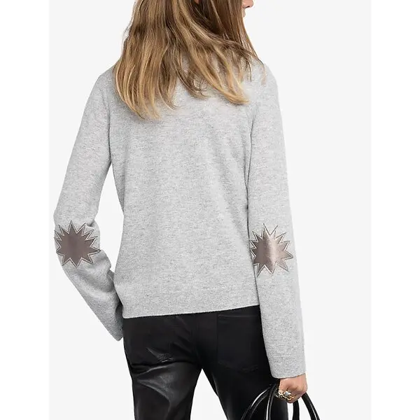 Zadig&Voltaire Wool And Cashmere Jumper With Elbow Patches