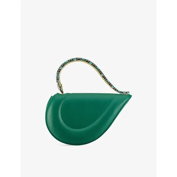 BVLGARI Serpenti Cuore 1968 Top Handle Bag - Green