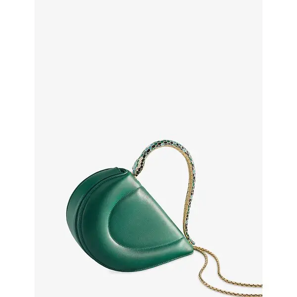 BVLGARI Serpenti Cuore 1968 Top Handle Bag - Green