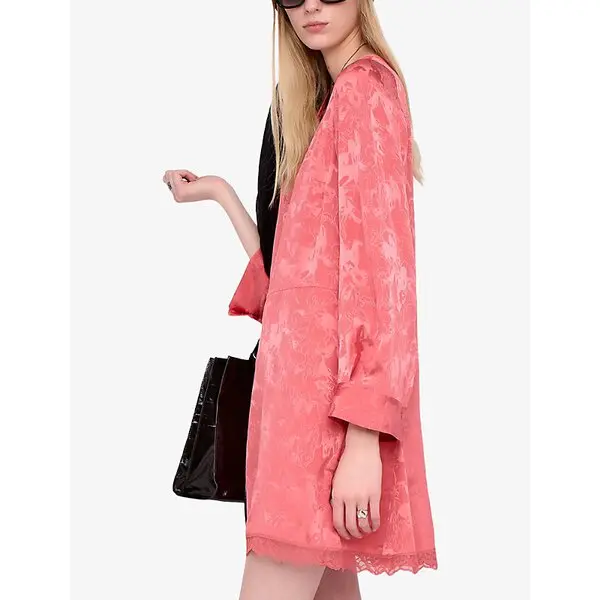 Zadig&Voltaire Horse-jacquard Silk Mini Dress - Tea Rose