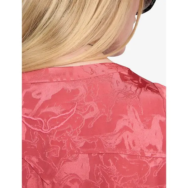 Zadig&Voltaire Horse-jacquard Silk Mini Dress - Tea Rose