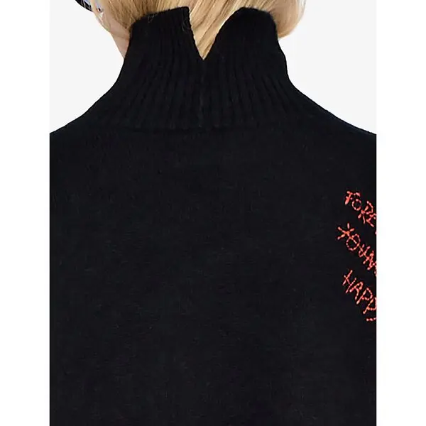 Zadig&Voltaire Bleeza Slogan-embroidered Cashmere Jumper