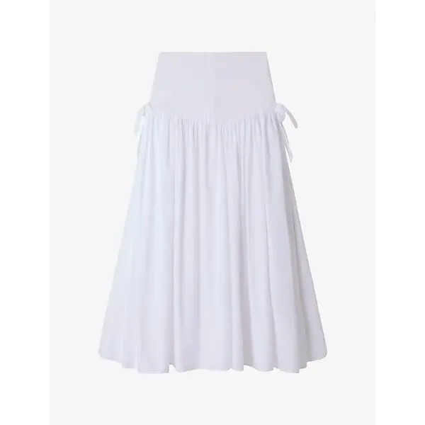 Sandro Side-tie Cotton Maxi Skirt