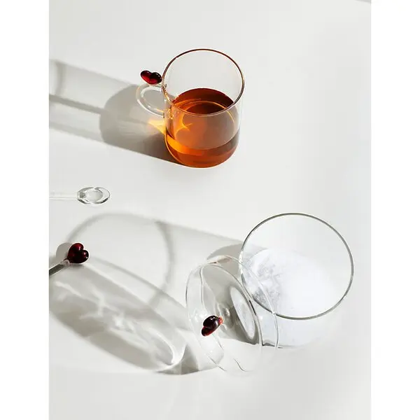ICHENDORF MILANO Cuore Heart Set Of Two Borosilicate-glass Spoons