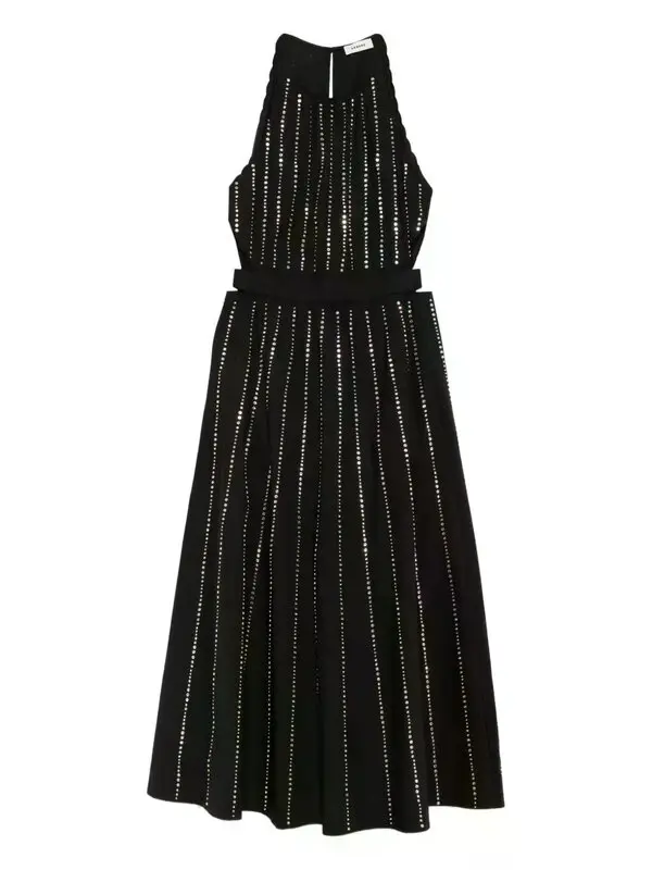 Sandro Rhinestone-embellished Midi Dress - Black