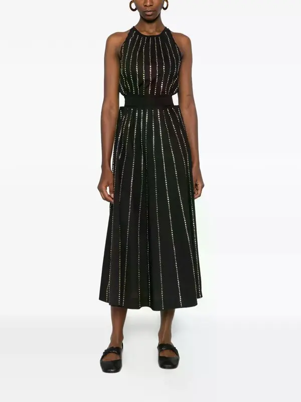 Sandro Rhinestone-embellished Midi Dress