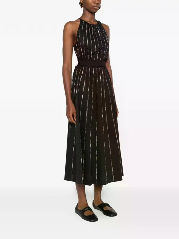 Sandro Rhinestone-embellished Midi Dress