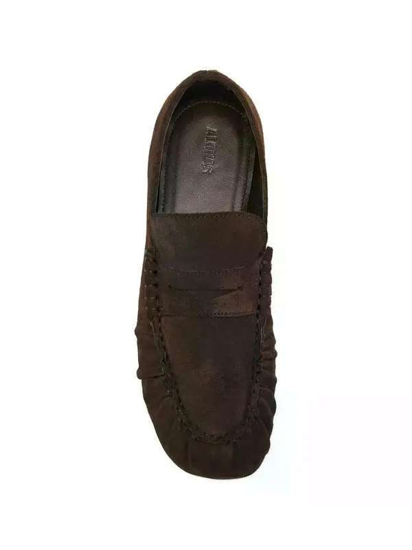 ALOHAS Aven Ruffled Loafers - Brown