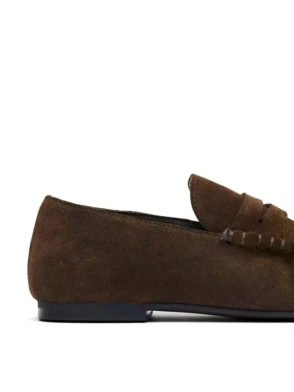 ALOHAS Aven Ruffled Loafers - Brown