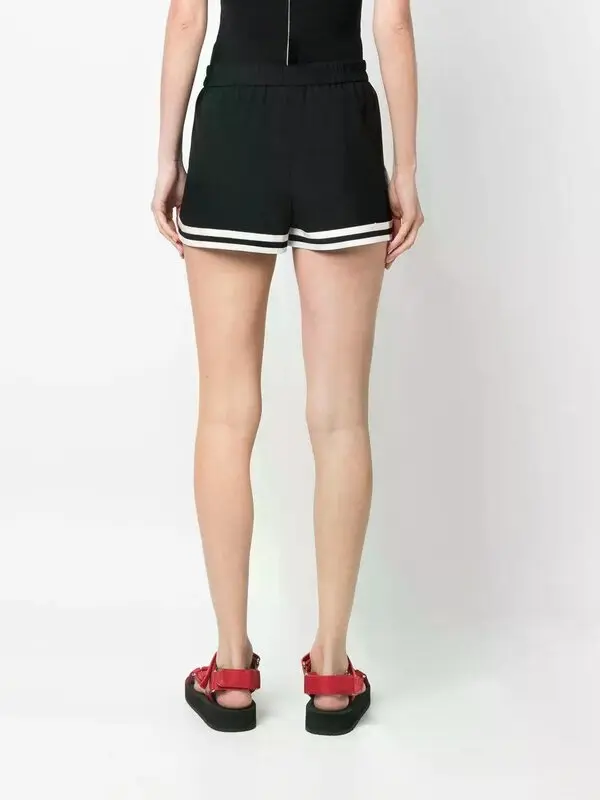 Red Valentino Ribbon-trim Mini Shorts - Black