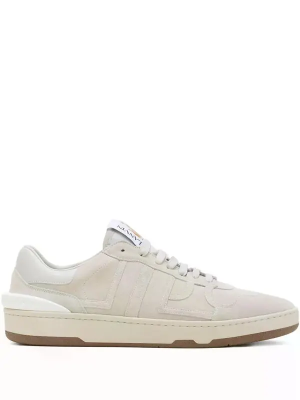 LANVIN Logo Appliqué Sneakers - Neutrals