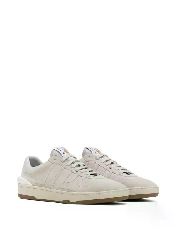 LANVIN Logo Appliqué Sneakers - Neutrals