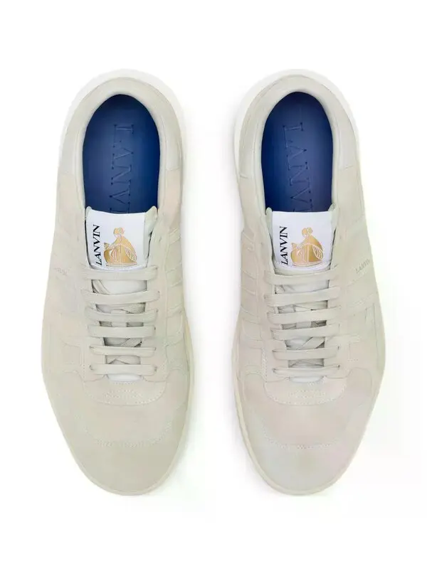 LANVIN Logo Appliqué Sneakers - Neutrals