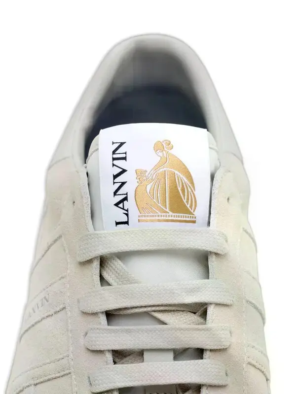 LANVIN Logo Appliqué Sneakers - Neutrals
