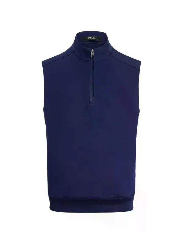 Rlx Ralph Lauren Half-zip Vest - Blue