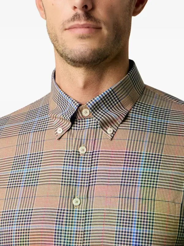 Brooks Brothers Plaid-patterned Button-down Collar Shirt - Brown