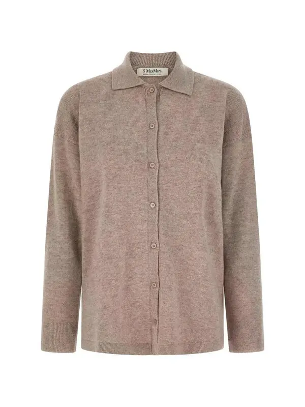 Max Mara Shirt Collar Button Cardigan - Brown