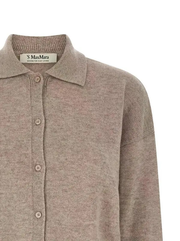 Max Mara Shirt Collar Button Cardigan - Brown