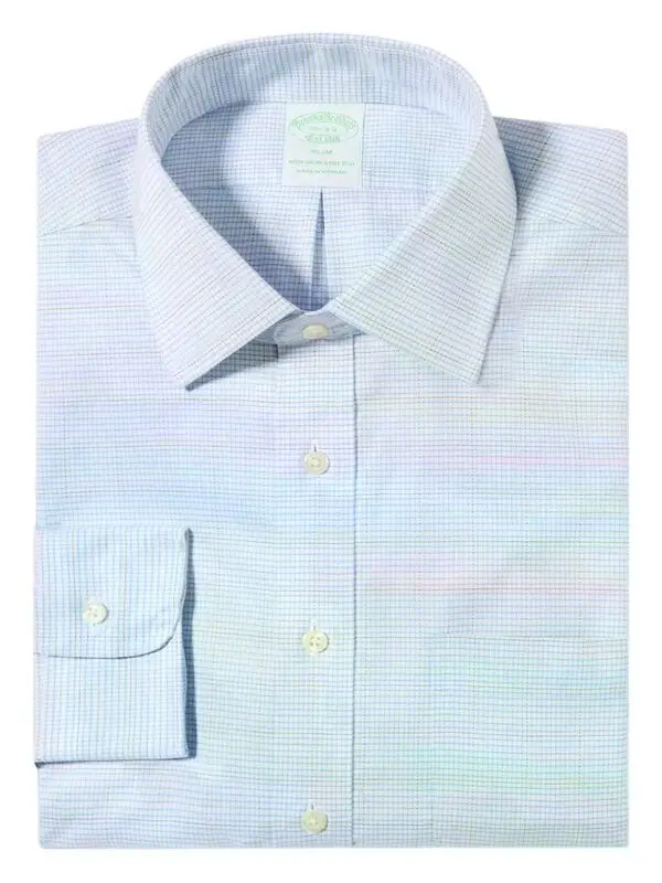 Brooks Brothers Checked Ainsley-collar Shirt