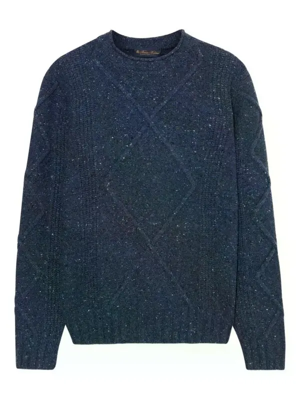 Brooks Brothers Geometrical-shape Detailed Crew-neck Sweater
