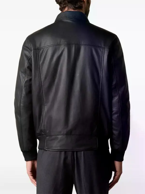 Brooks Brothers Leather Bomber Jacket