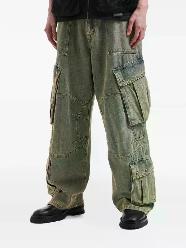 FIVE CM Cargo-pocket Wide-leg Jeans