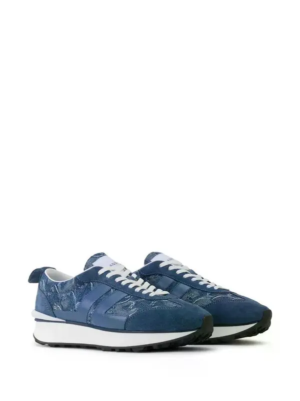 LANVIN Patterned Panelled Sneakers - Blue