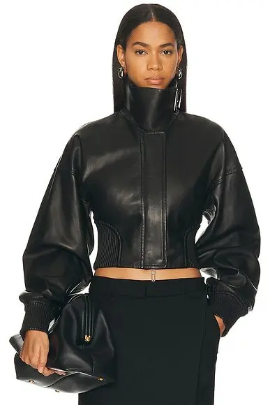 Sportmax Leather Cropped Jacket