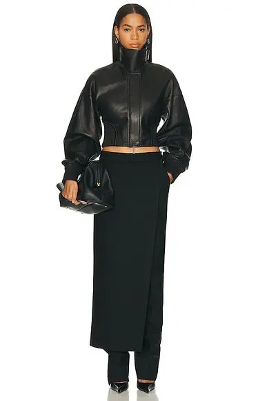Sportmax Leather Cropped Jacket