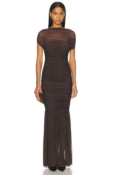 SEROYA Noel Gown - Ash Brown