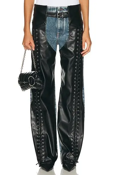 Stella McCartney Denim Chap With Lace-up Detail