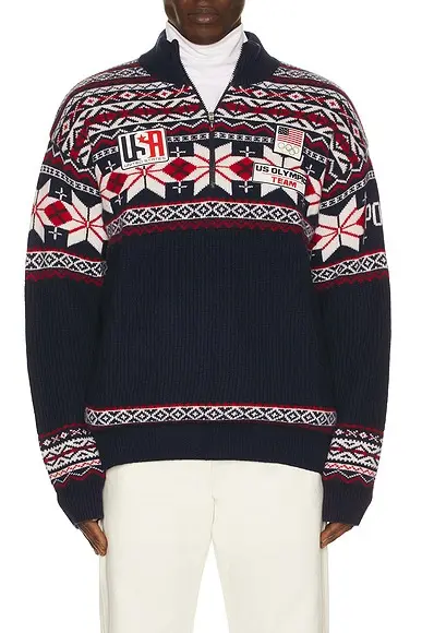 Polo Ralph Lauren Winter Olympics Pullover Sweater - Navy Combo