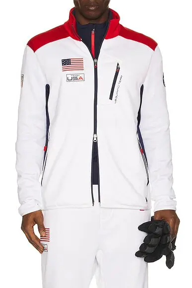 Polo Ralph Lauren Winter Olympics Zip Up Sweatshirt - Ceramic White Multi