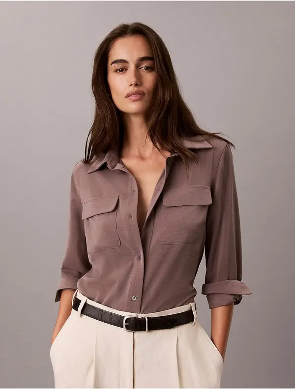 Calvin Klein Utility Classic Button-down Shirt - Iron