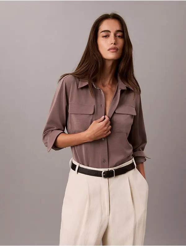 Calvin Klein Utility Classic Button-down Shirt - Iron