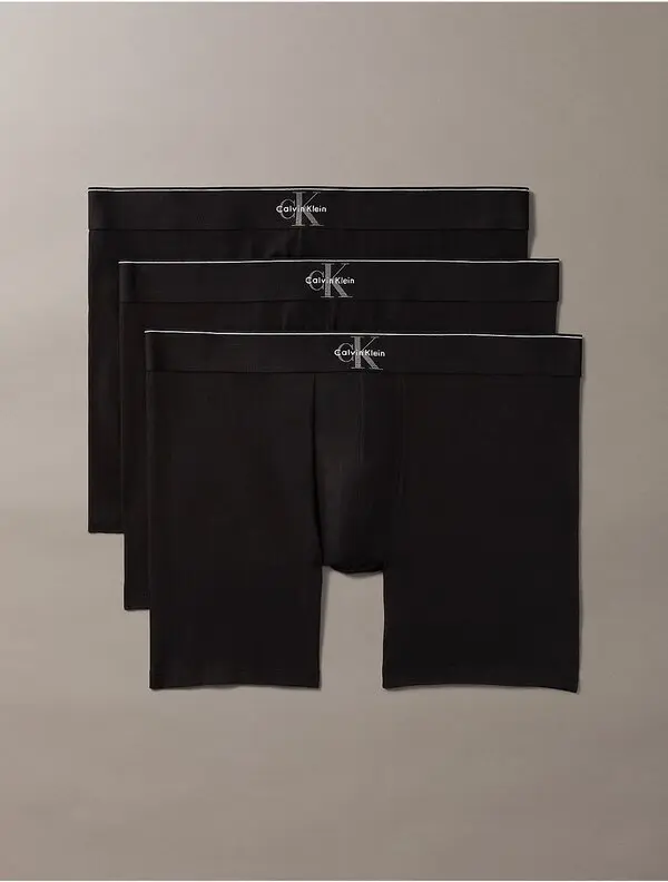 Calvin Klein Graphic Monogram Cotton Stretch 3-pack Boxer Brief - Black