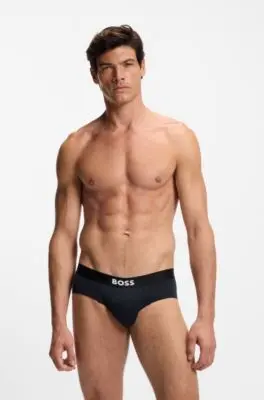 BOSS Three-pack Low-rise Briefs In Stretch Cotton - Patterned