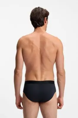 BOSS Three-pack Low-rise Briefs In Stretch Cotton - Patterned