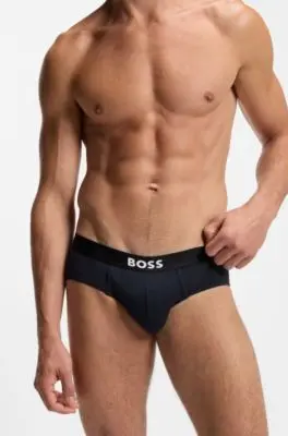 BOSS Three-pack Low-rise Briefs In Stretch Cotton - Patterned