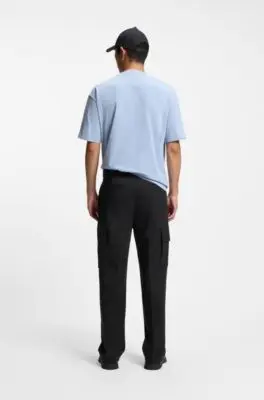 Hugo Relaxed-fit Cargo Trousers - Black
