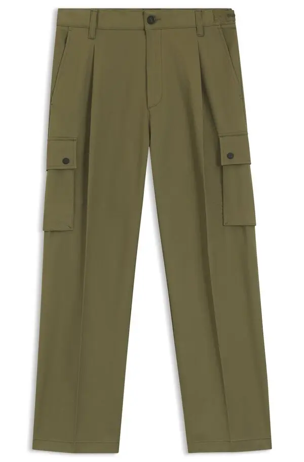 Hugo Relaxed-fit Cargo Trousers - Light Green