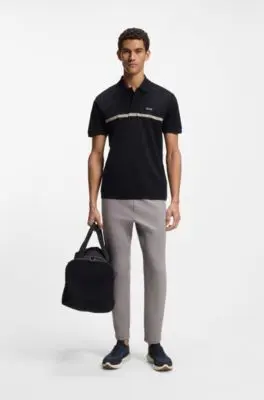 BOSS Paddy Polo Shirt With Engineered Stripe