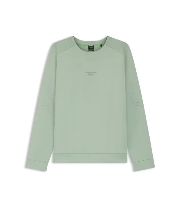 BOSS Porsche X Sweatshirt With Reflective Logo - Light Green