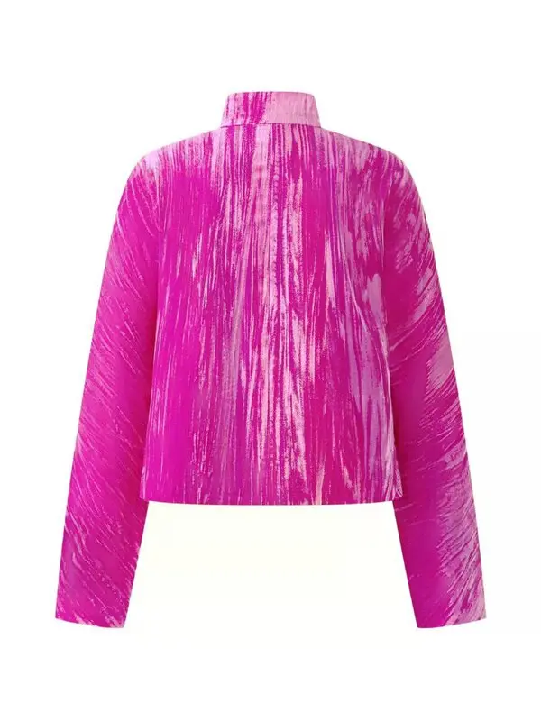 Shanghai Tang Velvet Mandarin Jacket - Pink