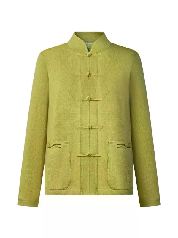 Shanghai Tang Knot Button Pocket Cardigan